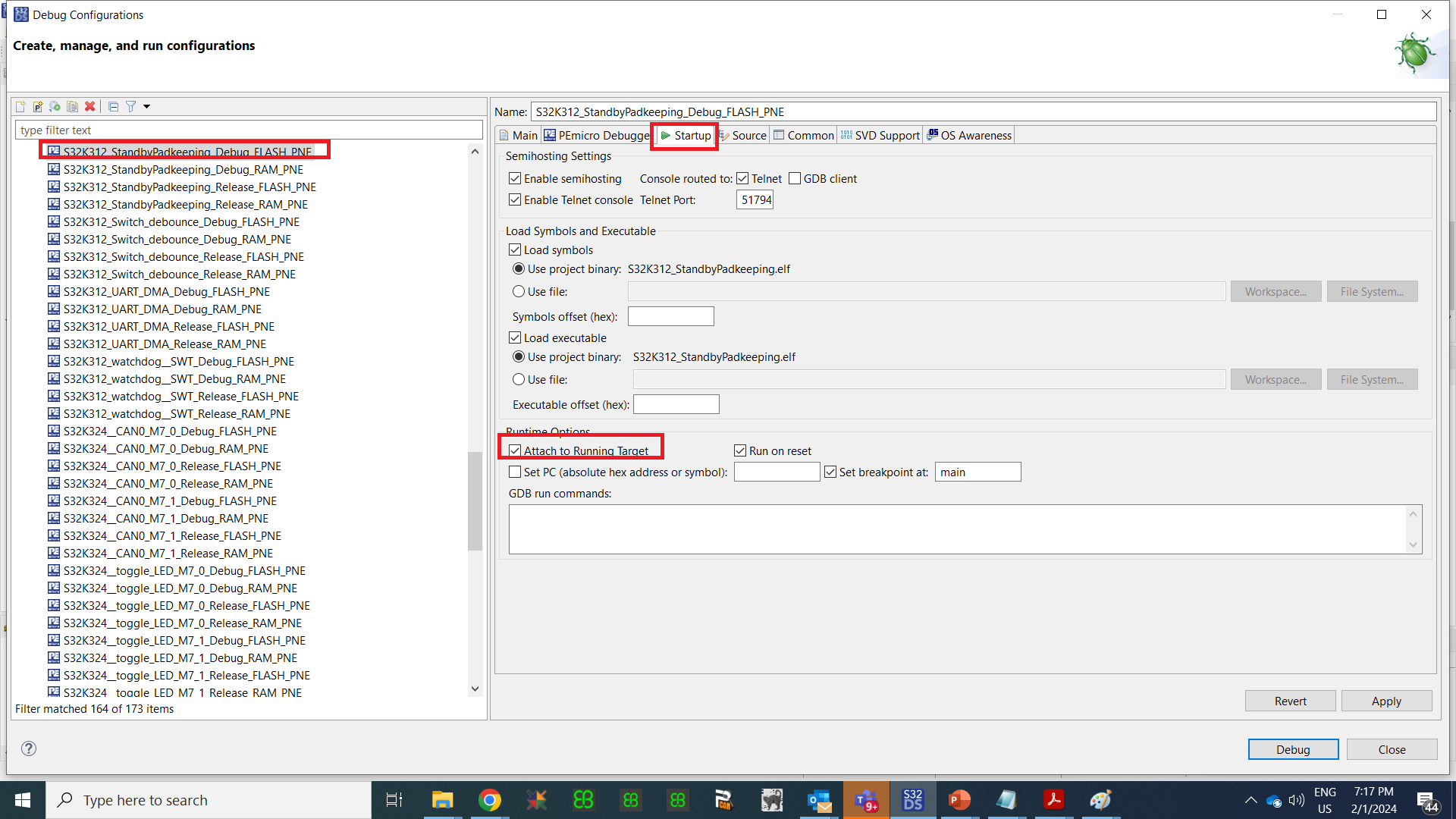 Example S32K312 Standby mode & Standby RAM and PAD keeping DS3.5 RTD300 ...