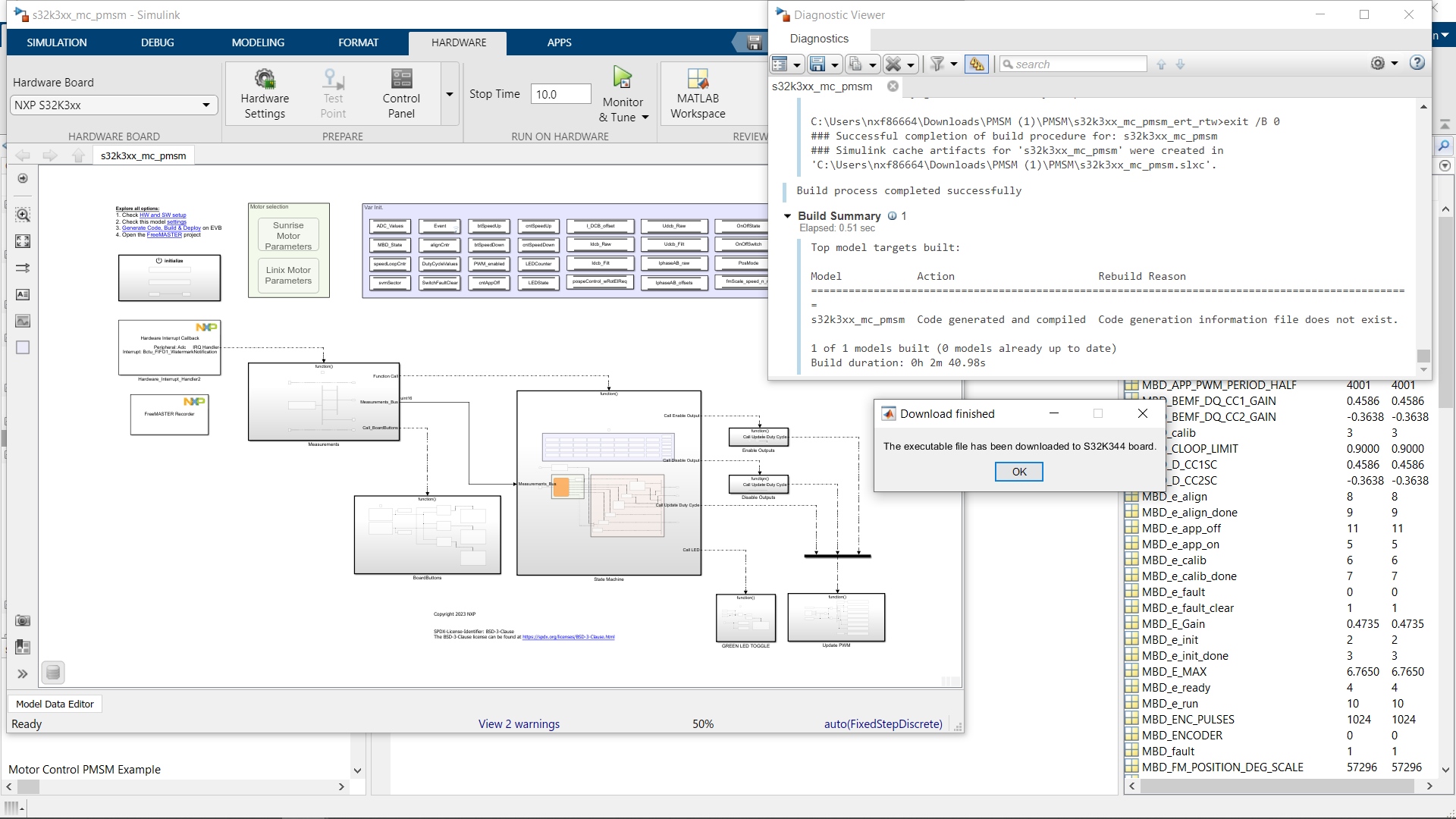 Re: S32K3 PMSM Model Build Error for MCSPTE1AK344 Kit - NXP Community