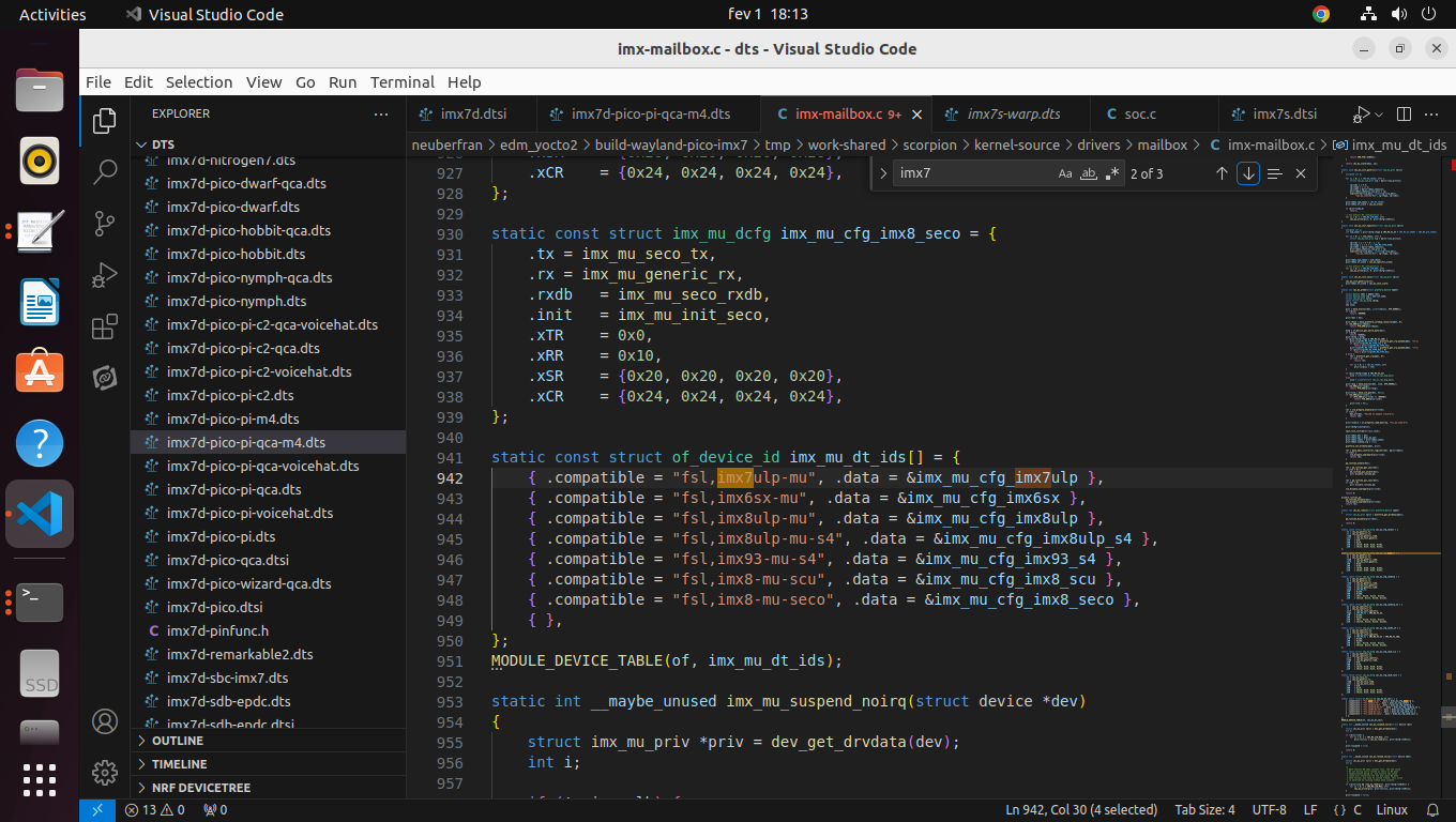 Solved: imx-mailbox.c Kernel driver Yocto Kirkstone missing imx7d-pico device. How to implement ...