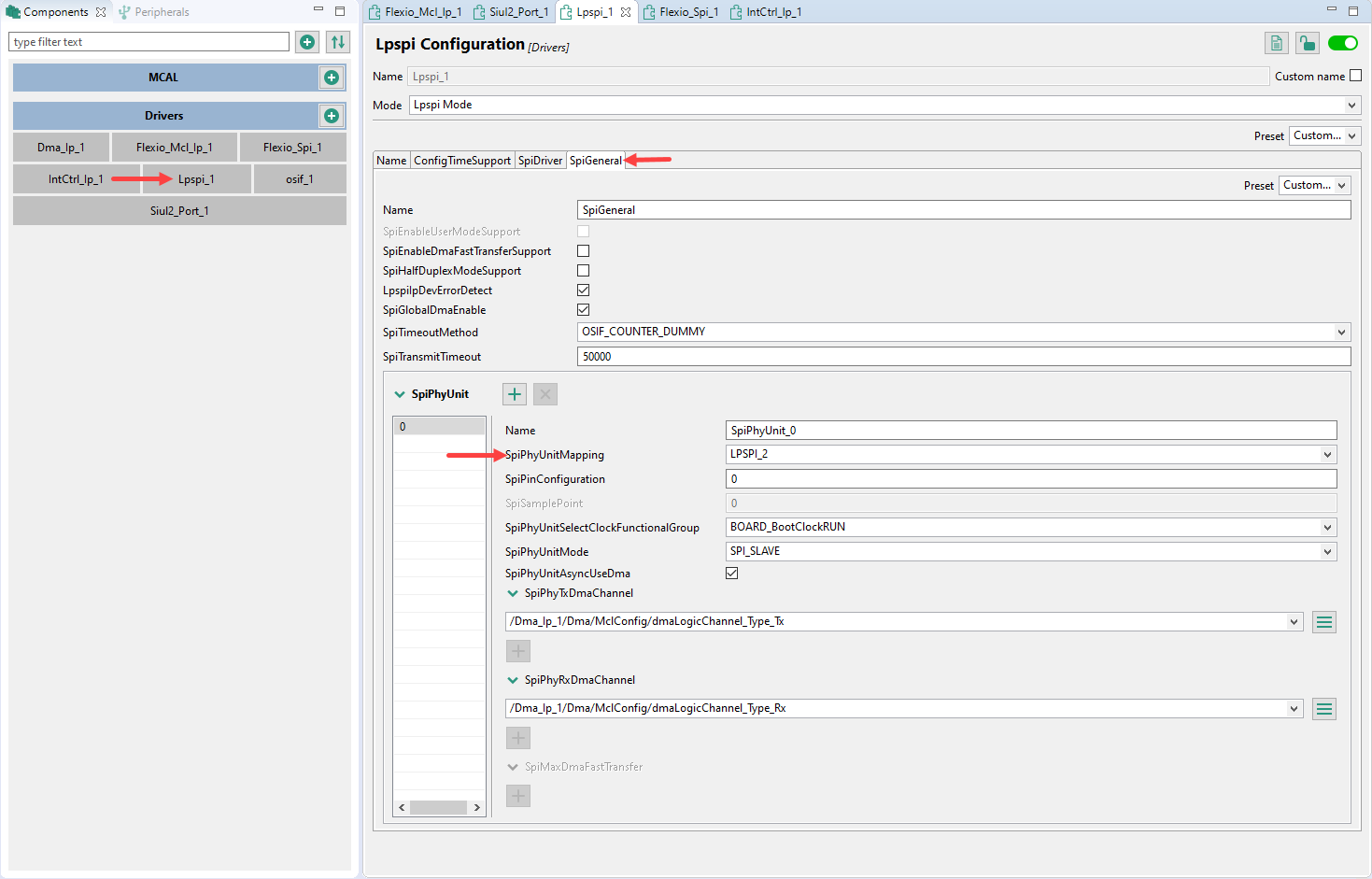 Solved: S32DS 3.4 Config tools how to set SPI instance for ...