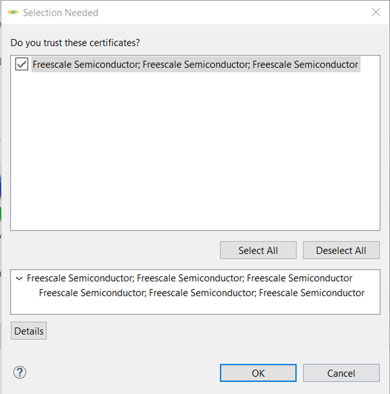 Re: S32 Design Studo for ARM - Error: Program "" not found in PATH ...