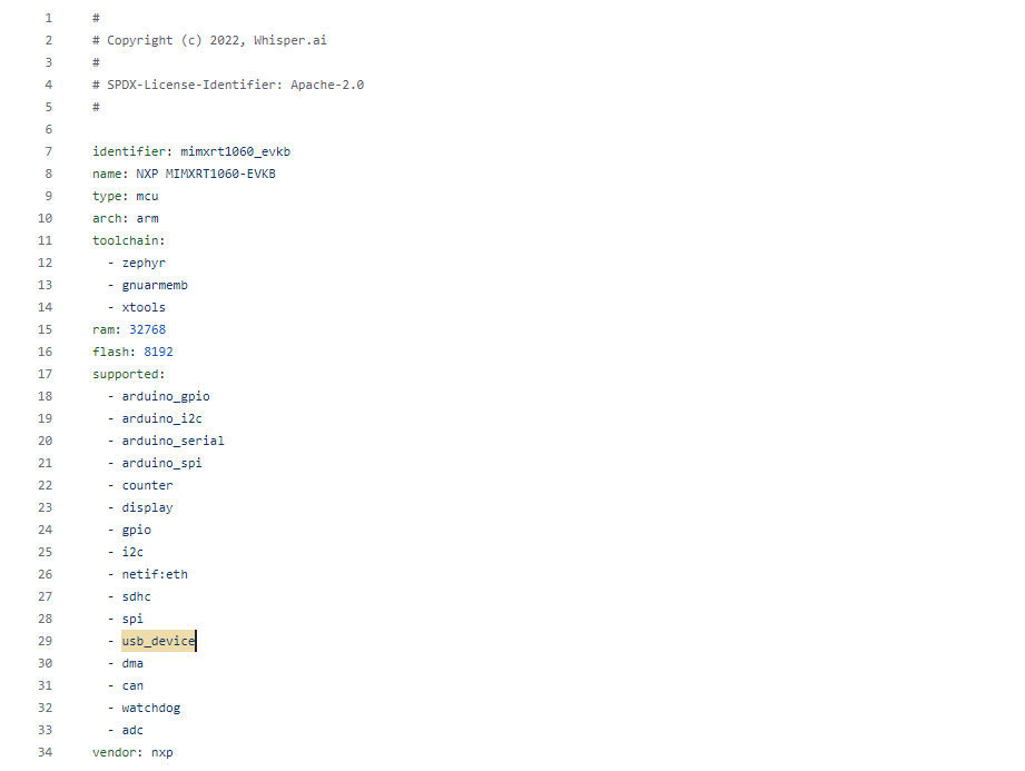 Solved: USB device support with Zephyr on MIMXRT1060-EVKB - NXP Community