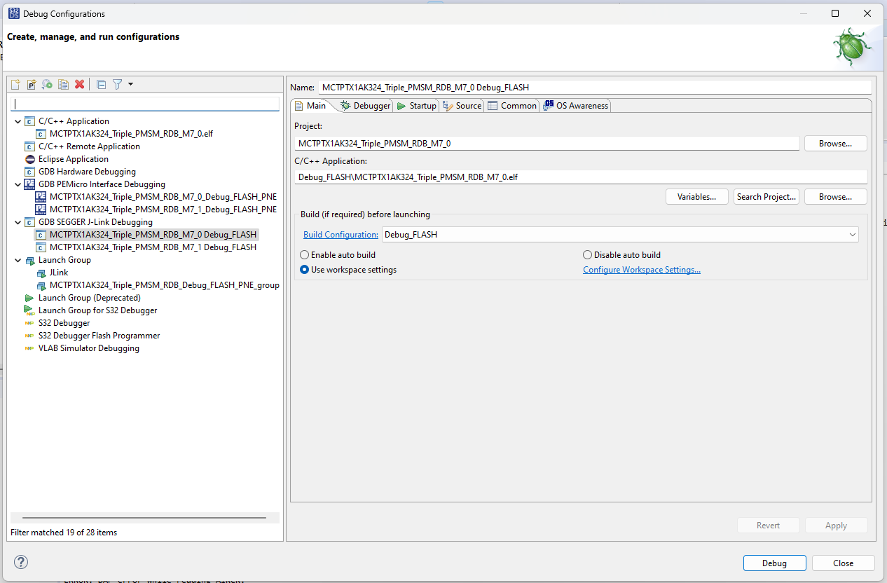 Solved: Re: Unable to debug S32K324 using S32 Design Studio and JLink Base - NXP Community