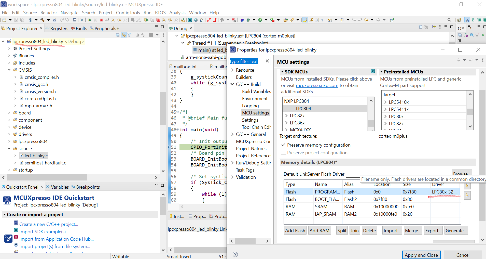 LPC804 Debug fails.on the on board MCU-Link Pro - NXP Community