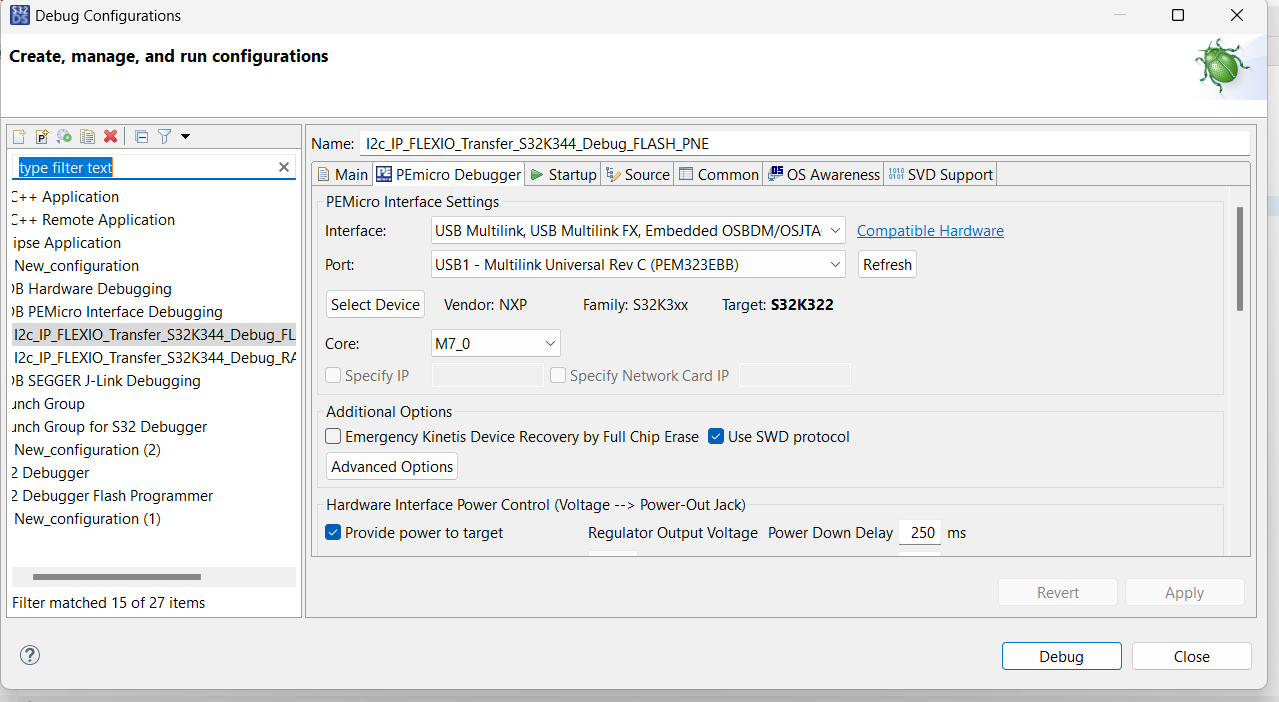 error while trying to run I2C S32K344 sample code on s32k322 - NXP Community