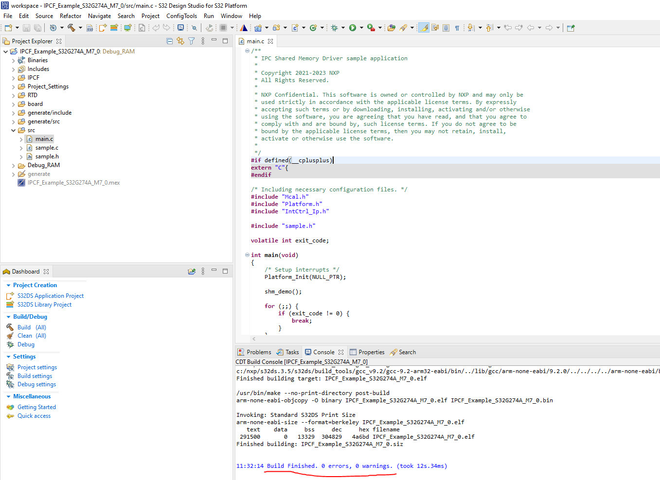 IPCF_Example_S32G274A_M7_0 has configuration problem - NXP Community