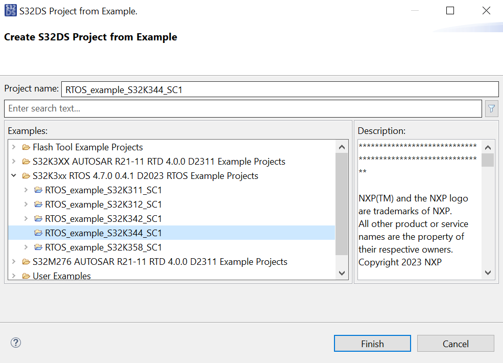 NXP RTOS Example Issue for S32K344 - build mode - NXP Community