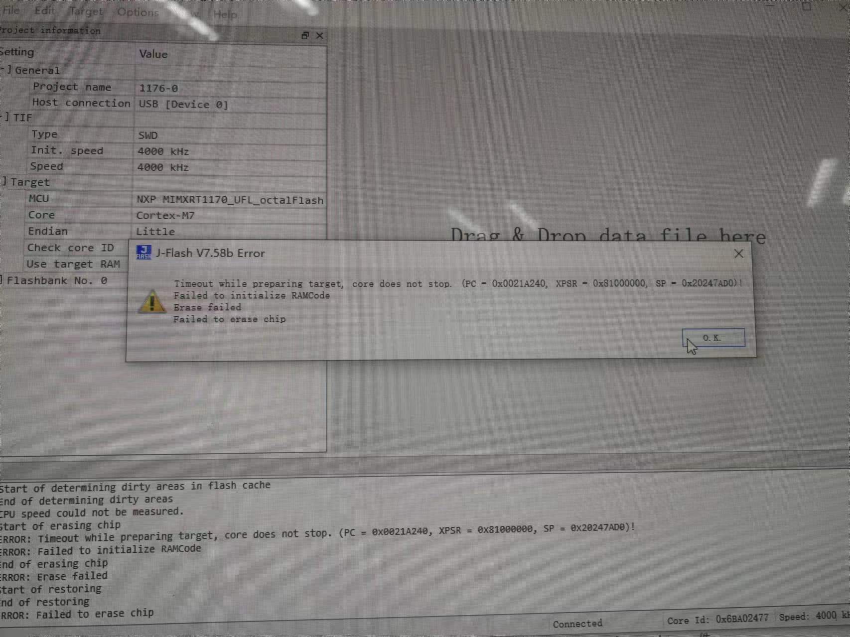 RT1176 FLEXSPI2 octalflash 烧录问题 - NXP Community