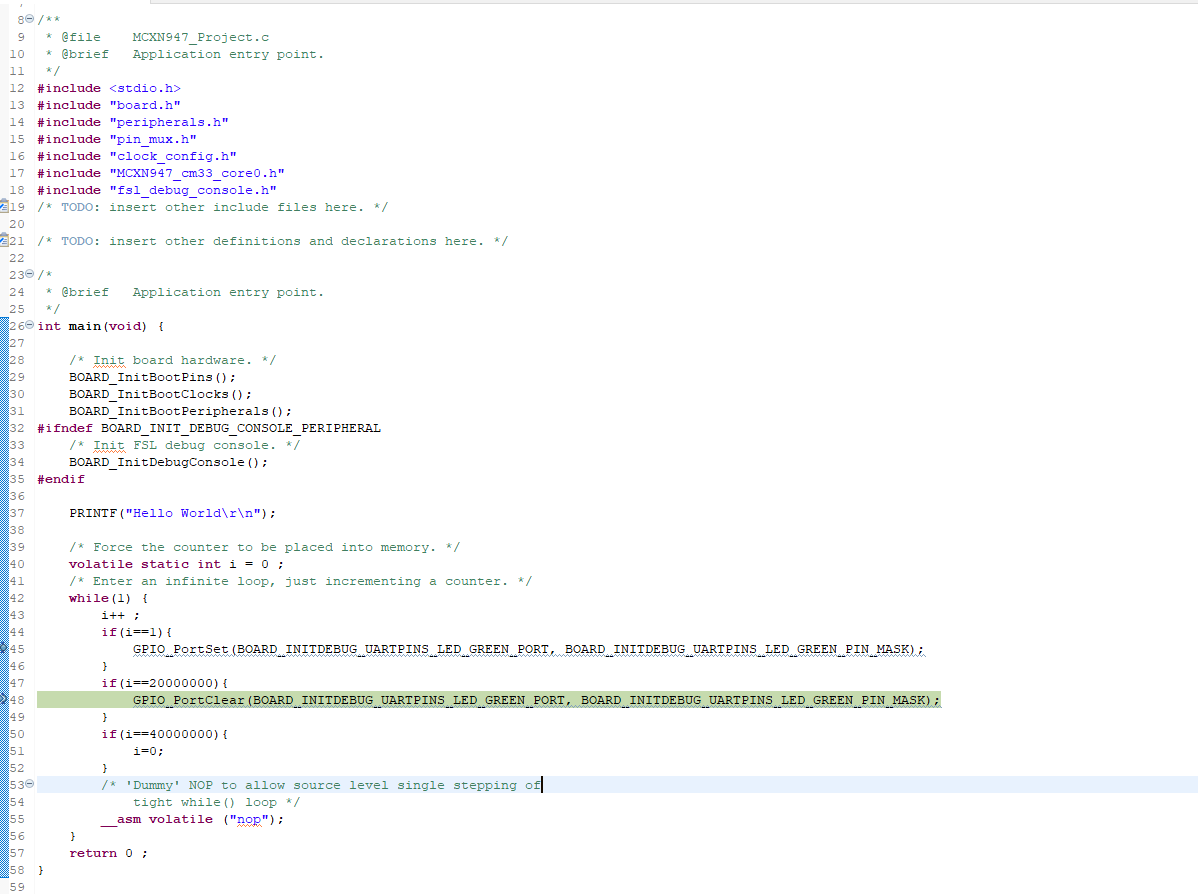 Solved: FRDM-MCXN947 GPIO_PortClear() not working and why? - NXP Community