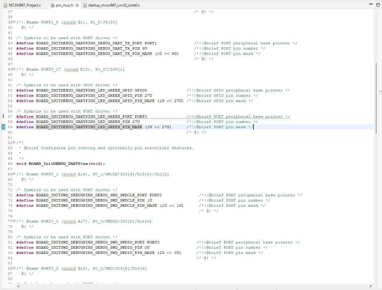 Solved: FRDM-MCXN947 GPIO_PortClear() not working and why? - NXP Community