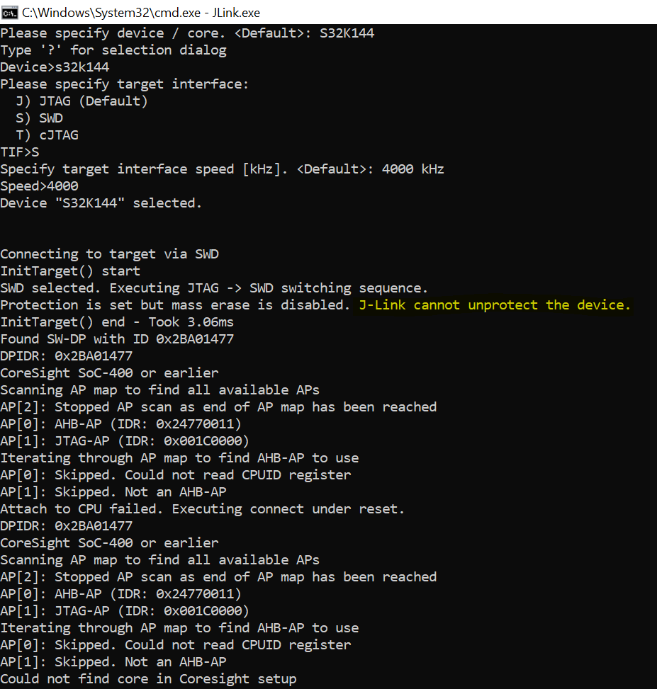 Jtag flashing issue: Not able to flash device, Erase/read back works ...