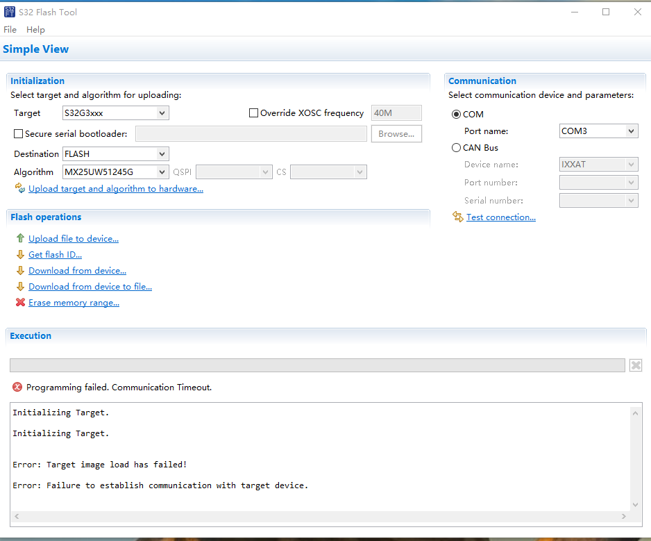 S32G3 rdb3 cannot burn QSPI FLASH, but elf files can be emulated - NXP Community