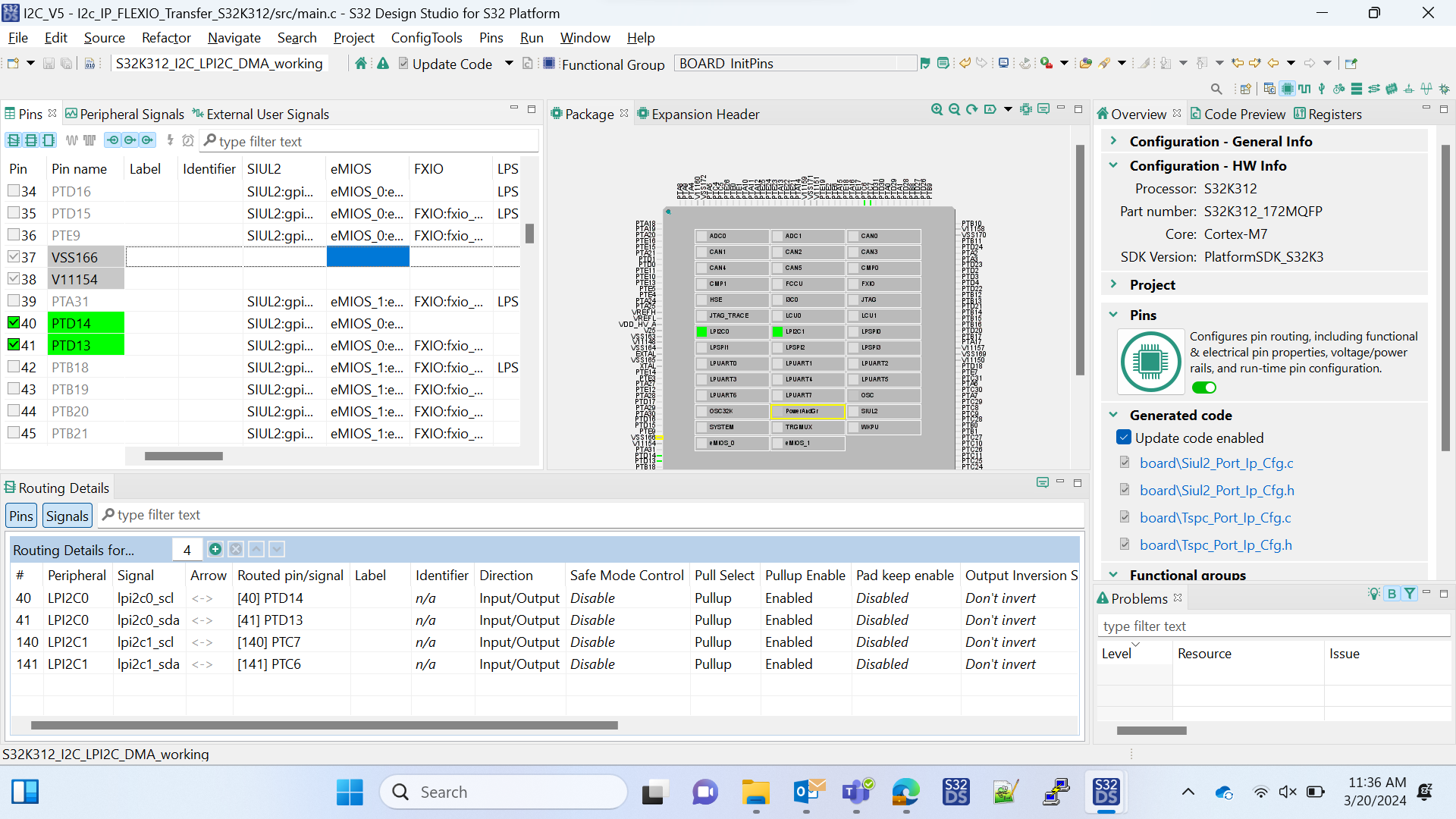 Solved: Issue with I2C Code in S32K312 - NXP Community