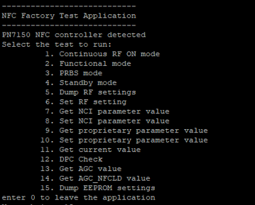 PN7160 - Extended NFC Factory Test Application for Linux - NXP Community