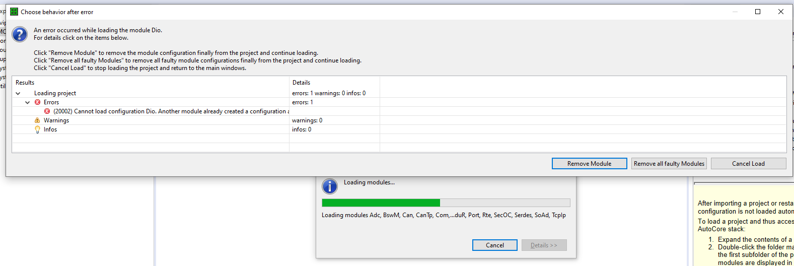 Solved: Re: Not able to load the Goldvip can-gw on eb tresos studio ...