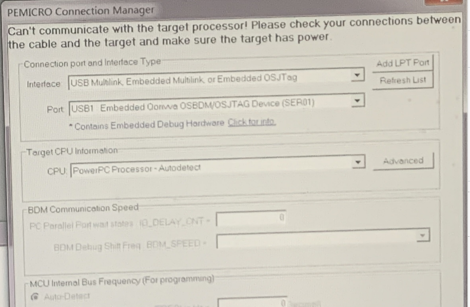 Solved: cw v2.10 OSJTAG 调试器无法使用 - NXP Community