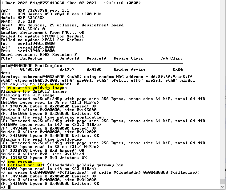 Solved: How to run GoldVIP can-gw SW on M7 cores of S32g399a board ...