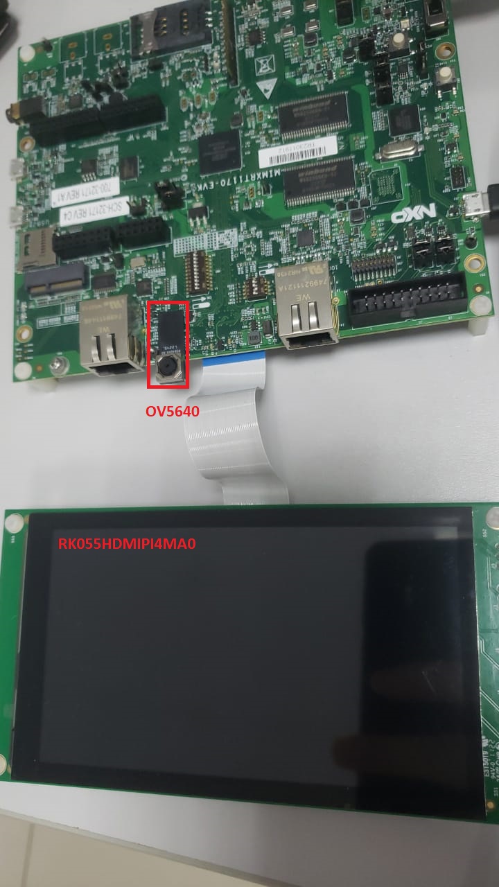 GUI Guider "CameraPreview" example on MIMXRT1170-EVK + OV5640 ...