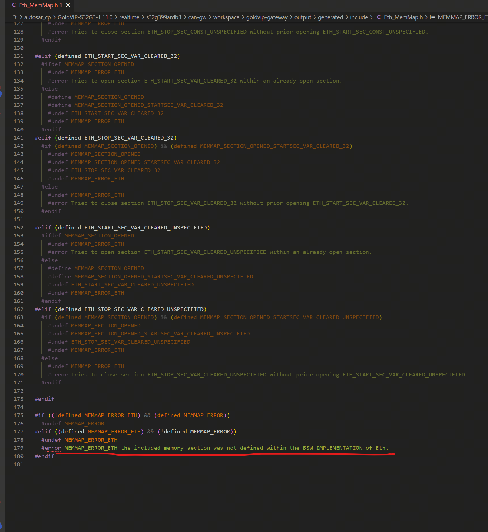 Error occurred after adding Eth module and compiling. - NXP Community