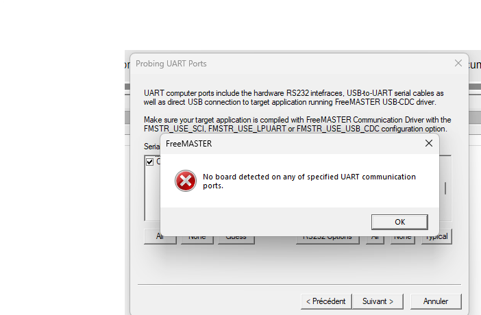 Freemaster no board detected - NXP Community