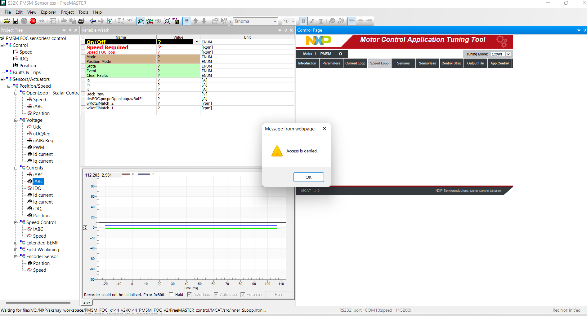 freemaster "Access is denied" error - NXP Community