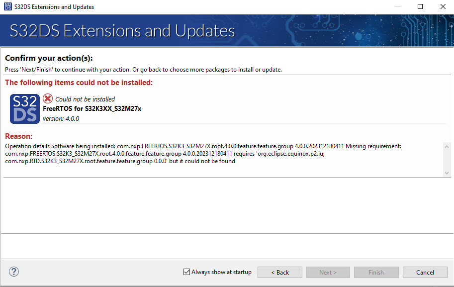 Solved: S32DS with S32K3xx: Installation of FreeRTOS fails - NXP Community