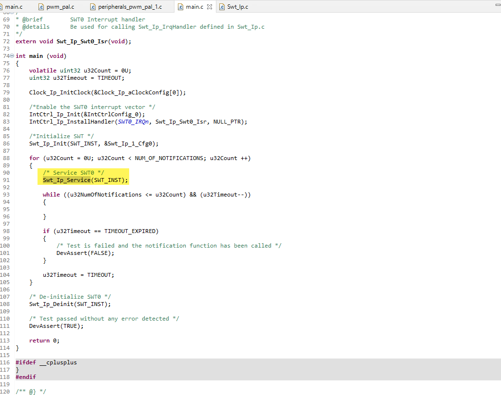 Re: S32K3 POR_WDG How to feed a dog. - NXP Community