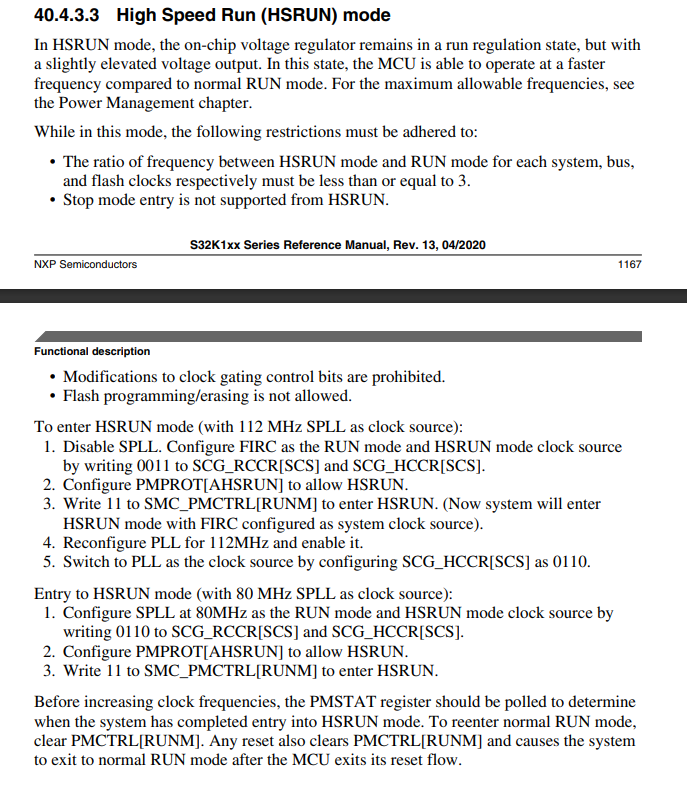 Solved: entry to High-Speed Run (HSRUN) mode - NXP Community
