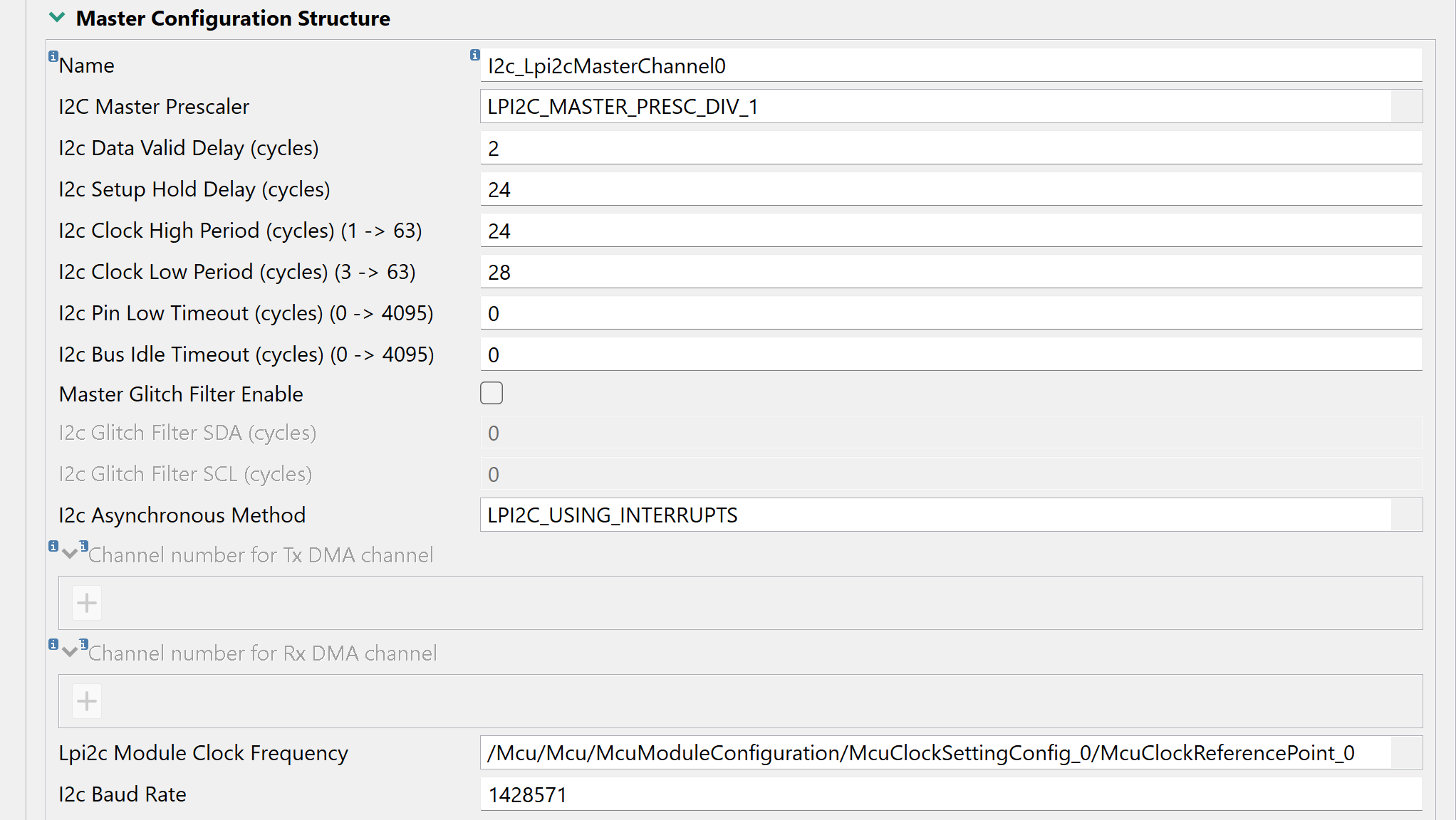Configure S32k322 LPI2C channel 0 in master mode - NXP Community