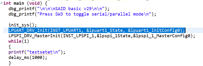 how to add printf with console s32k144 - NXP Community