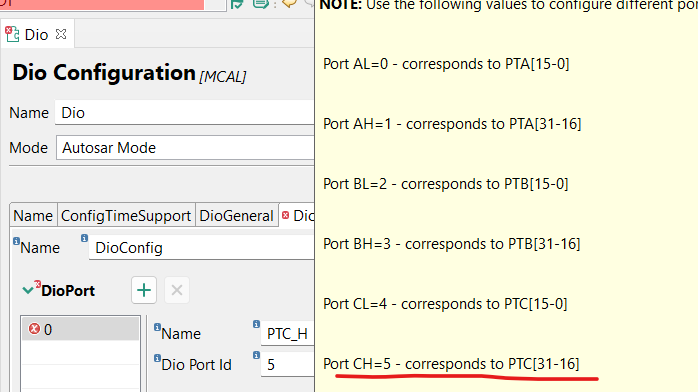 Solved: S32 Configuration Tool Dio Channel ID error - NXP Community