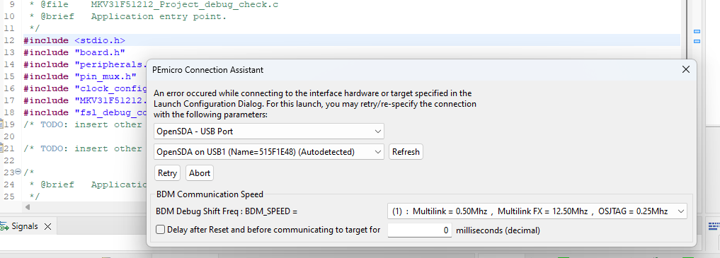 Debugger issue(open SDA) - NXP Community
