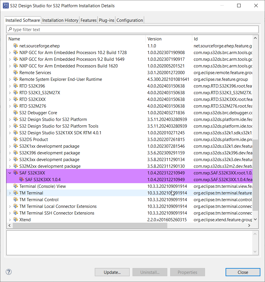 Solved: Safety Peripheral Drivers not appearing in the Components/Peripherals Tab in S32 Design ...