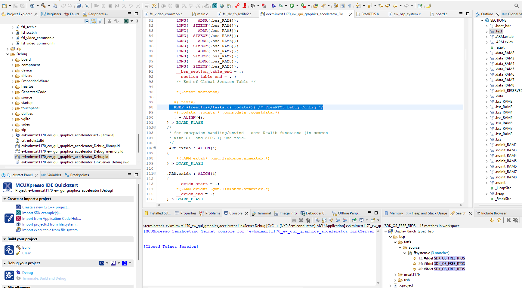 Solved: imxrt1176 freertos linkerscript file problem - NXP Community