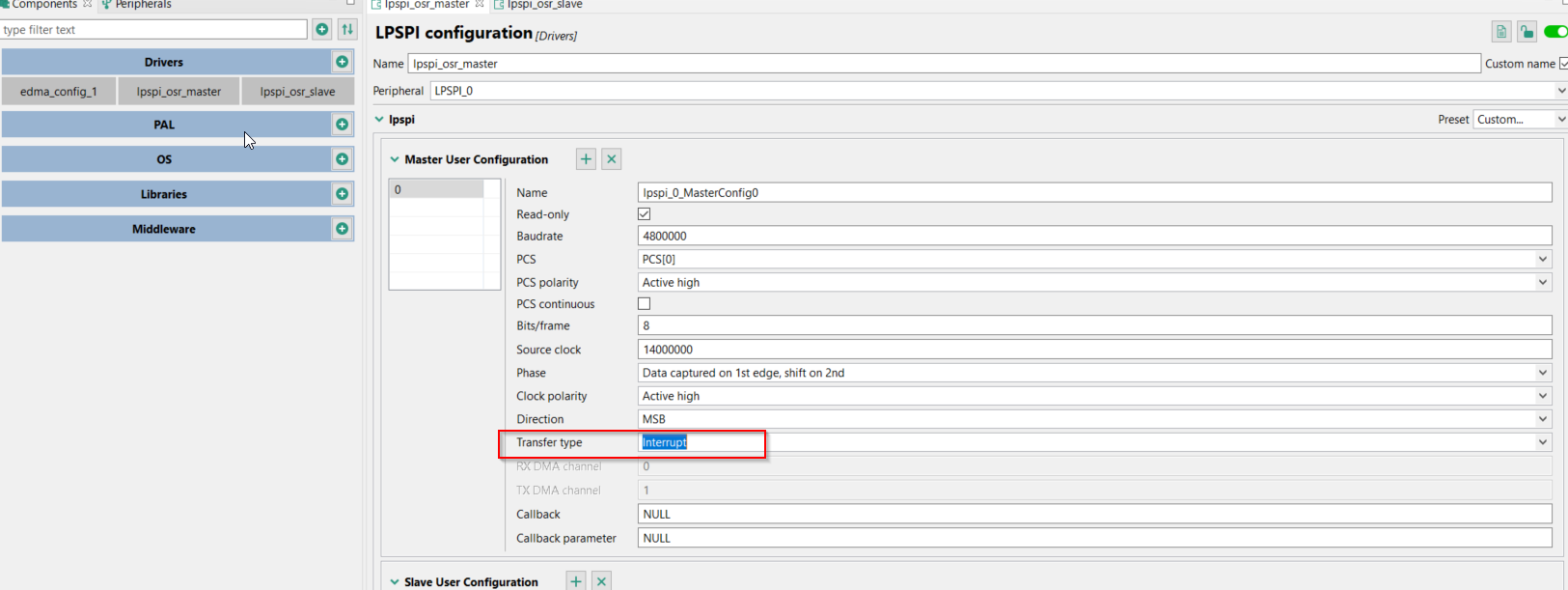 Solved: LPSPI and EDMA setting issue for the callback function - NXP Community