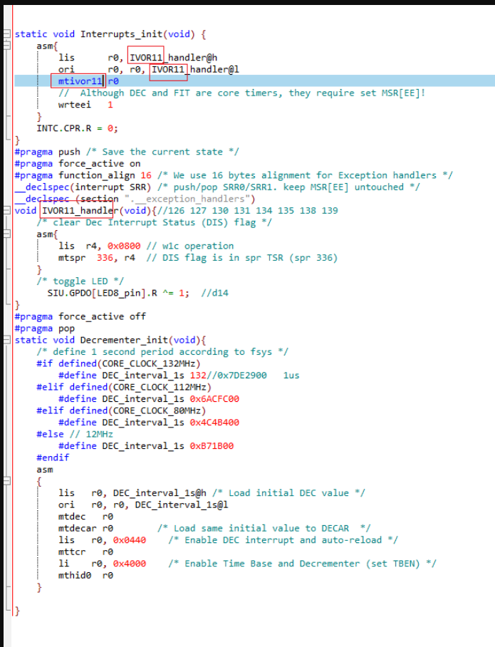 Solved: 中断 interrupt IVOR10_handler - NXP Community