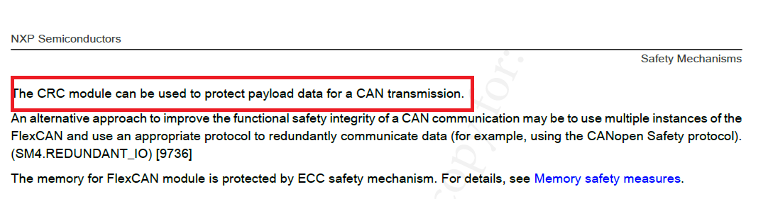 Solved: SM4.FLEXCAN_E2E_CHECK, SM4.COMM_SAFEPROT and CRC calculation ...