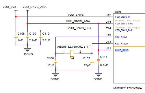 Regarding SNVS outputs of of i.MX RT1170 controller MIMXRT1176CVM8A ...