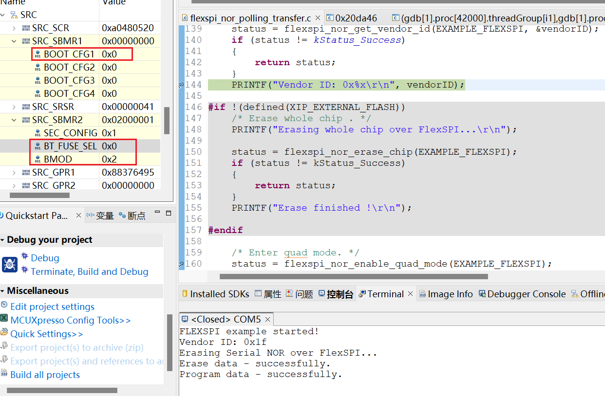 Configurations For Booting Code From Nor Flash In Imxrt1010 Processor