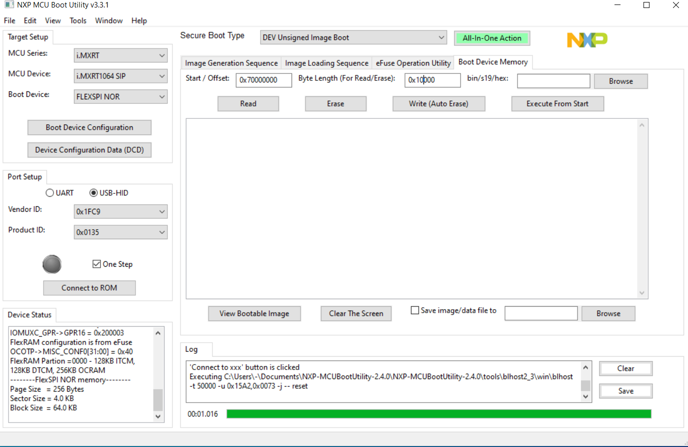 IMXRT1064 board show Unable to connect wire for probe index 1 when flashing it - NXP Community
