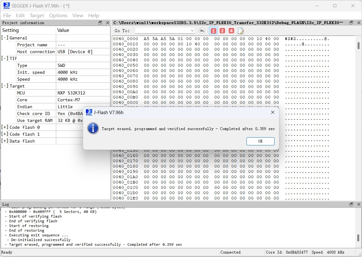 Solved: Re: Regarding the question of S32K312 using JLink for online debugging - NXP Community