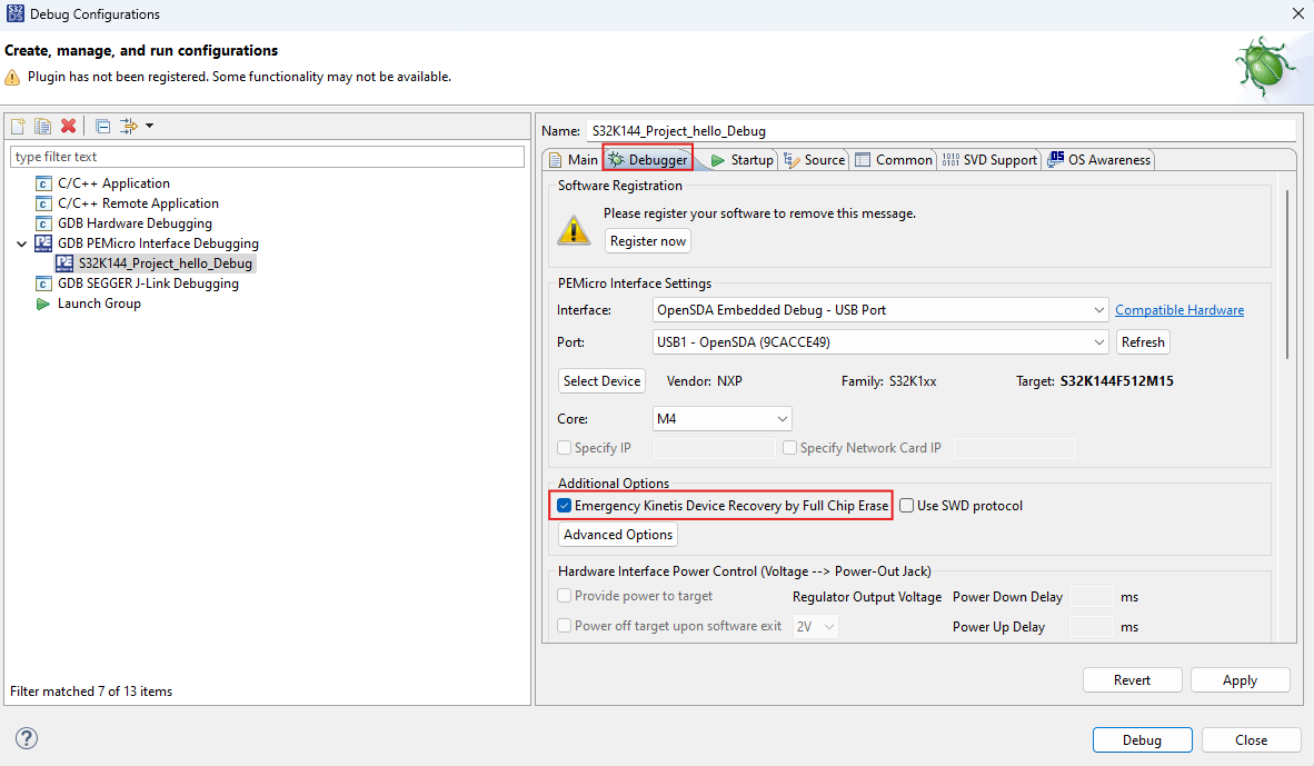 S32K144EVB-Q100 "Device is secure, Erase to unsecure" - NXP Community
