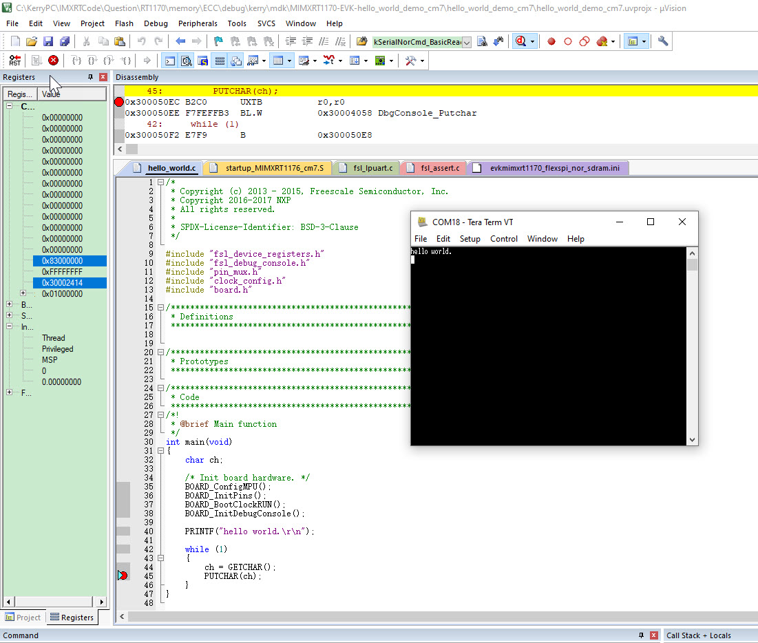 RT1170 CMSIS DAP+IDE debug based on ECC enabled - NXP Community