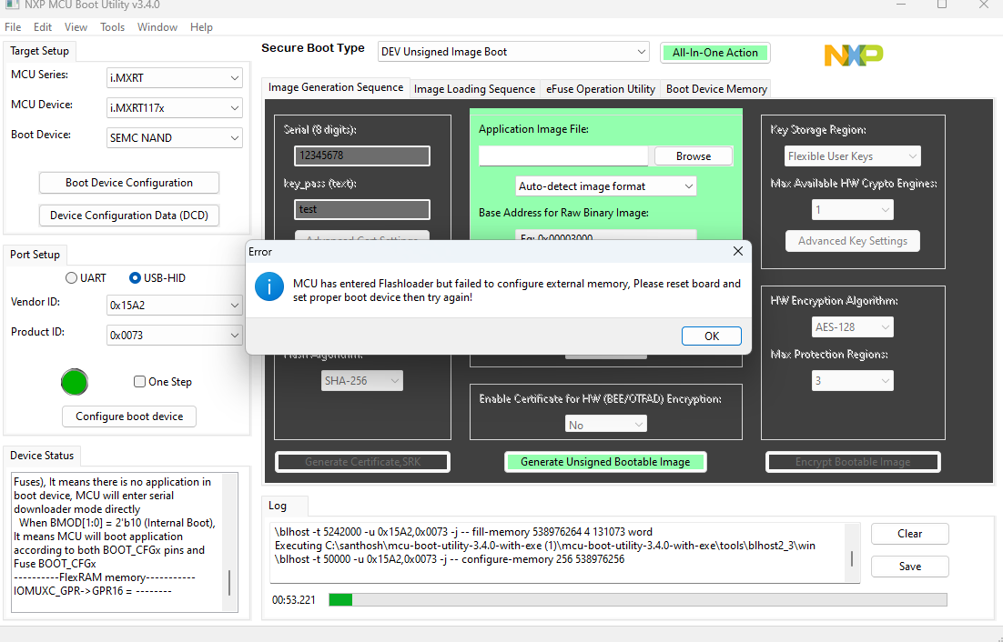 Unable To Write Into The Nand Flash Of The Imxrt1170 Nxp Community