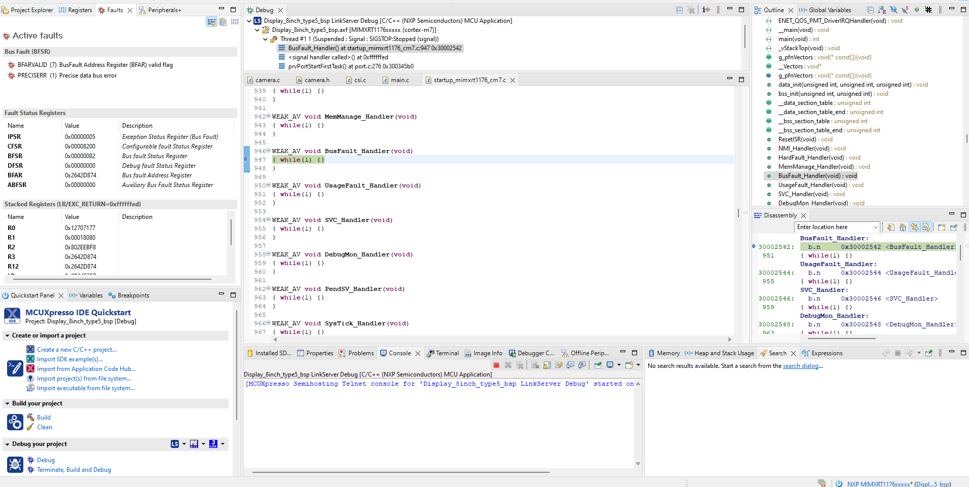 how to debug bus fault error reason in imxrt1170 - NXP Community