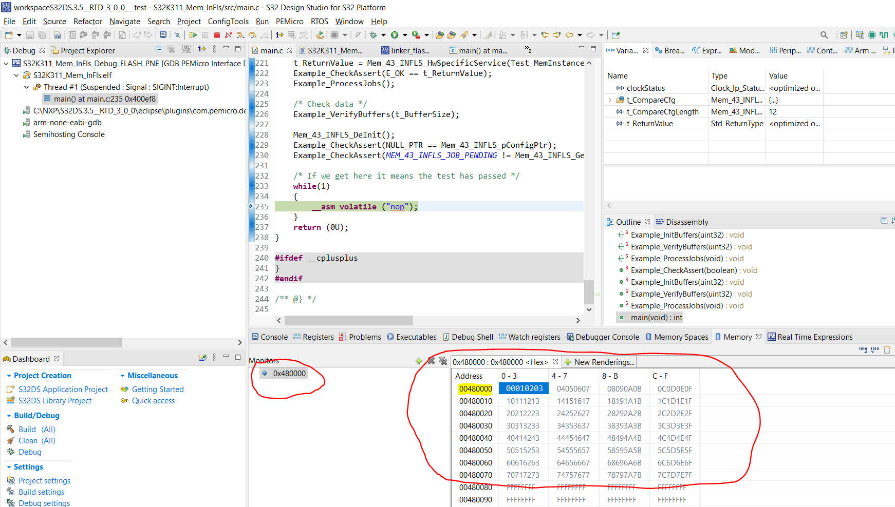 Example MCAL S32K311 MEM_InFls DS3.5 RTD300 - NXP Community