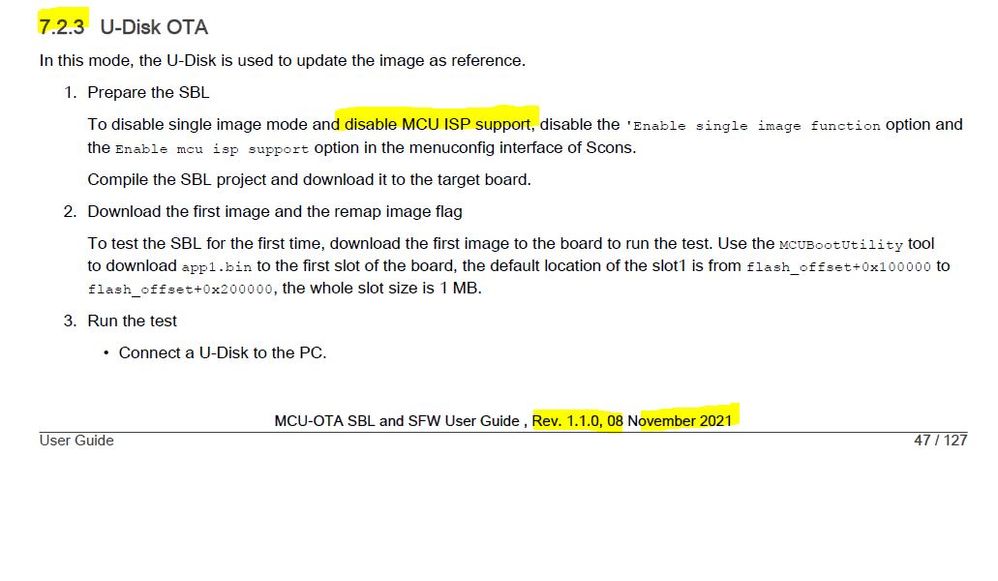 Re: OTA SBL enable ISP when using local U-Disk OTA - NXP Community