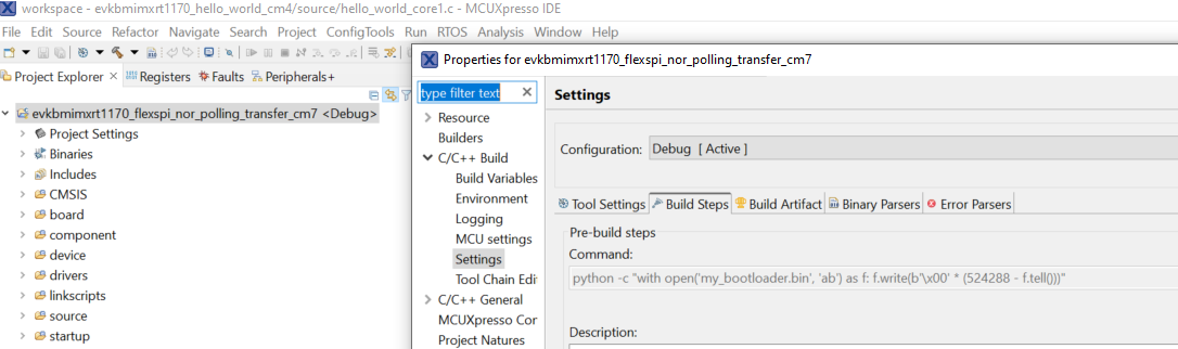 Solved Mcuxpresso Ide How Do I Fix The Compiled Generated Bin File