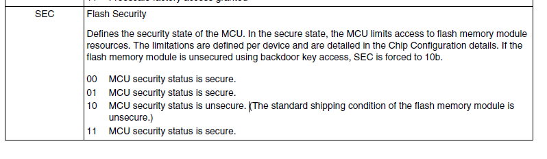 Re: Securing Kinetis, but then flash sectors are still readable.Where is my error? - NXP Community
