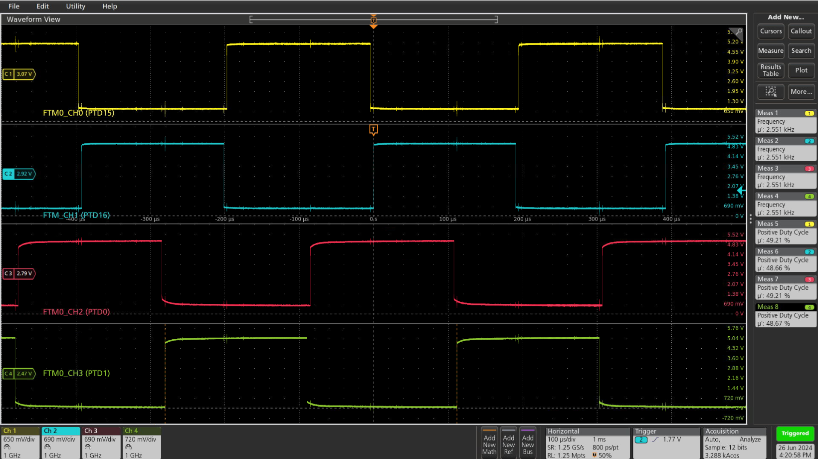 phase shifted pwm channels in s32k144 - NXP Community